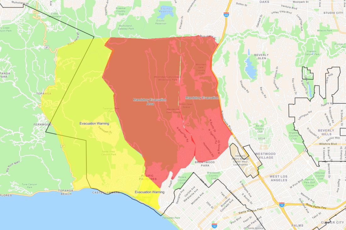 Widespread Evacuations as Getty Fire Burns Over 600 Acres - Century ...