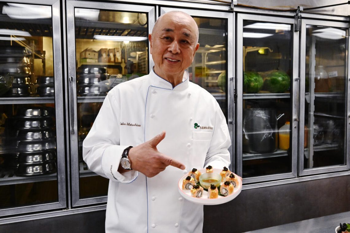 Chef Nobu Debuts Luxurious Gold Standard Roll for Golden Globes ...